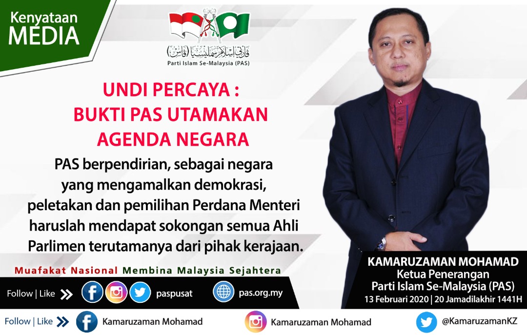 Undi Percaya : Bukti PAS Utamakan Agenda Negara - Berita Parti Islam Se Malaysia (PAS)