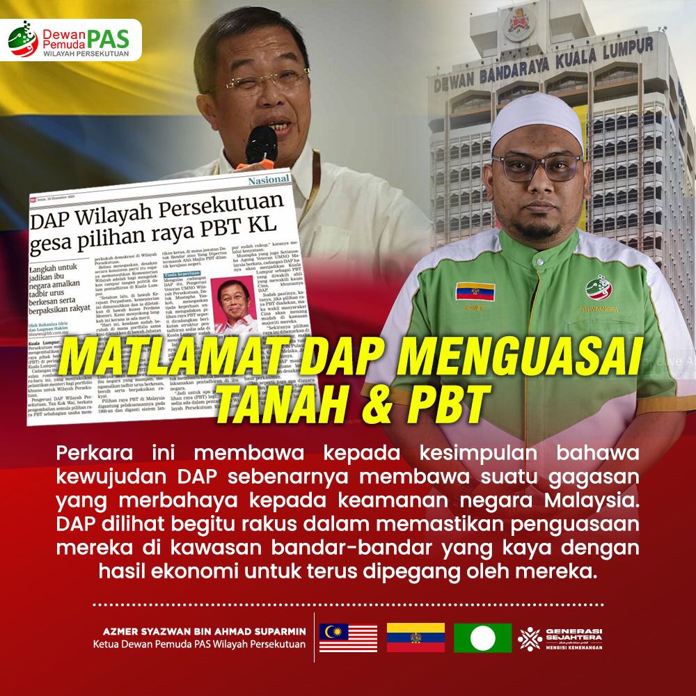 MATLAMAT DAP MENGUASAI TANAH DAN PBT - Berita Parti Islam Se Malaysia (PAS) MATLAMAT DAP MENGUASAI TANAH DAN PBT - Berita Parti Islam Se Malaysia (PAS)