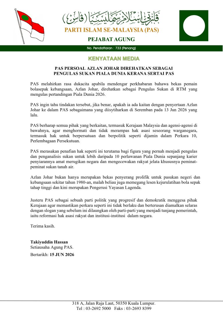 PAS PERSOAL AZLAN JOHAR DIREHATKAN SEBAGAI PENGULAS SUKAN PIALA DUNIA ...
